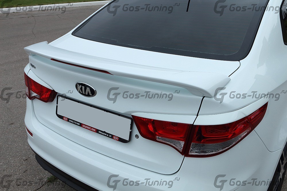 Спойлер со стоп сигналом Kia Rio 3 купить / Высокий спойлер Киа Рио 3