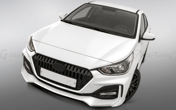 Передний бампер Хендай Солярис 2 / Hyundai Solaris II - ГОС-Тюнинг